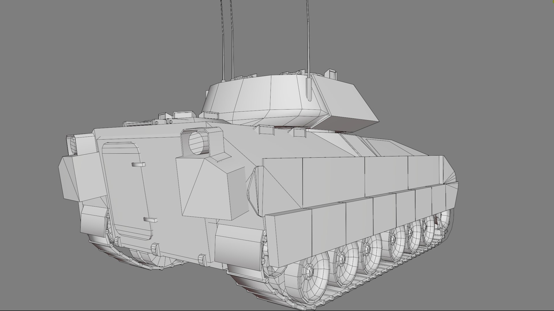 Low Poly Abrams And Bradley Game Ready Pack Low-poly 3D Model 3D Model ...