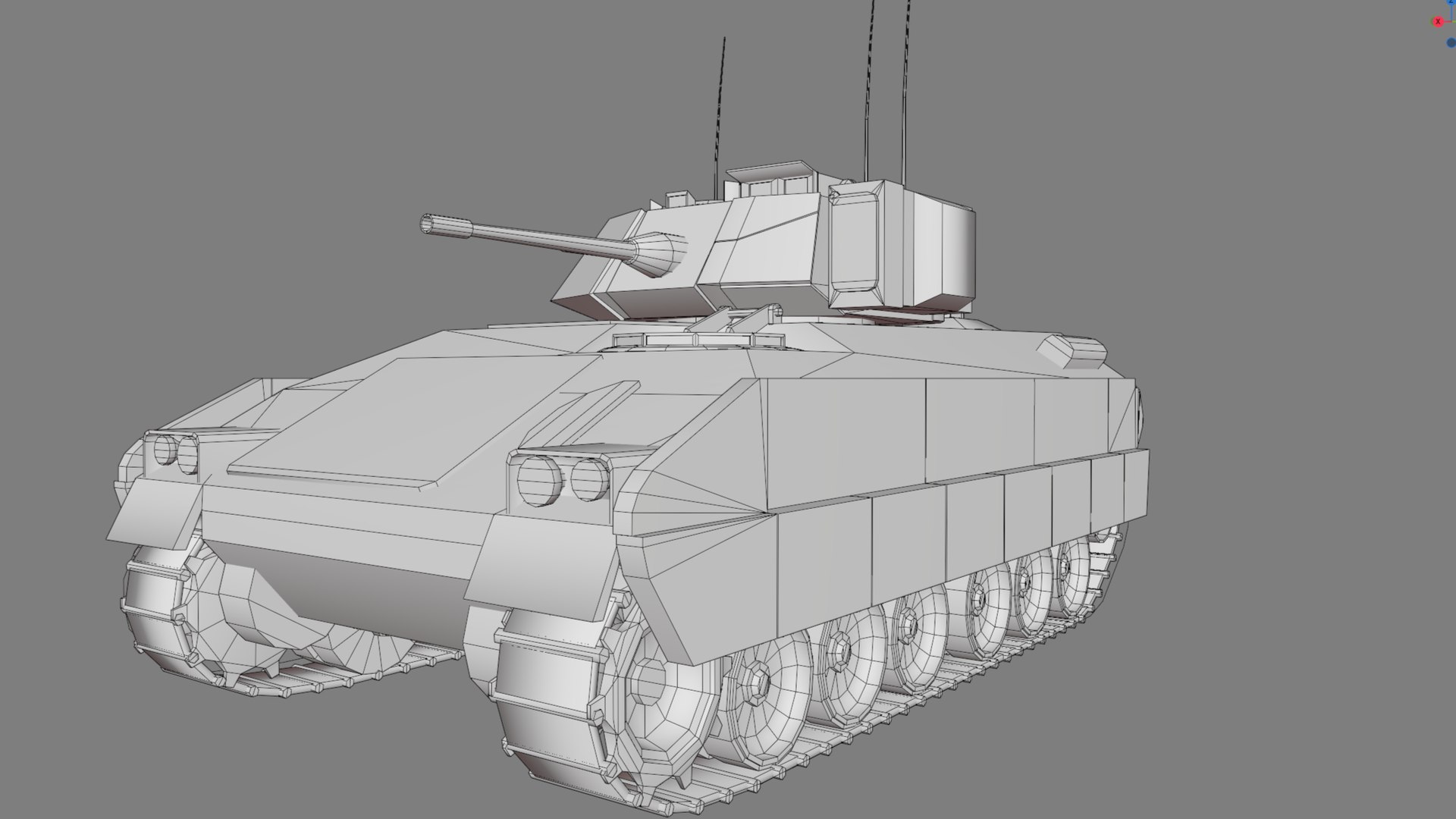 Low Poly Abrams And Bradley Game Ready Pack Low-poly 3D Model 3D Model ...