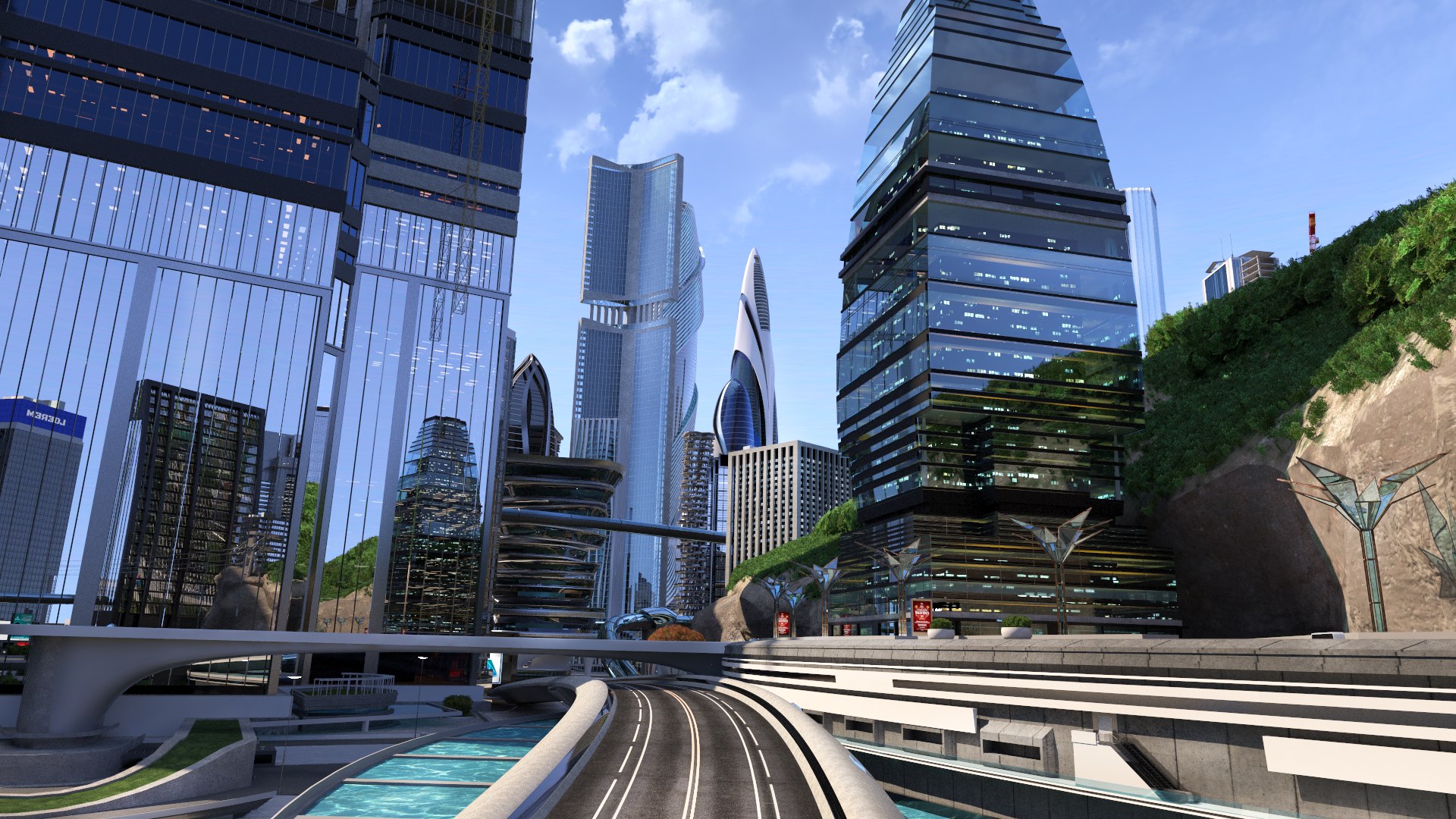 3D future city futuristic architecture - TurboSquid 1594406