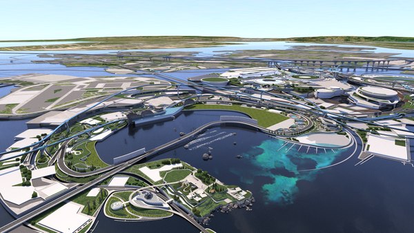 3D future city futuristic architecture - TurboSquid 1594406