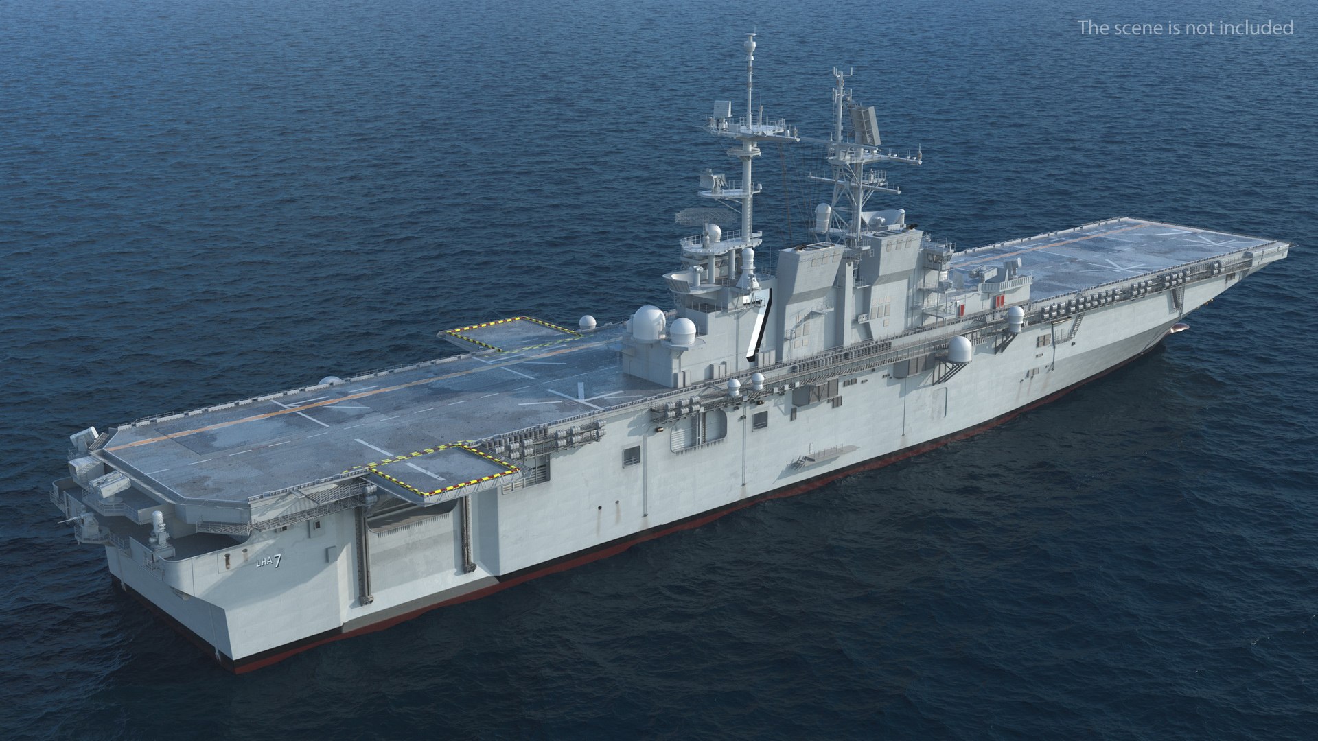 3D Model Amphibious Assault Ship LHA 7 - TurboSquid 2383459