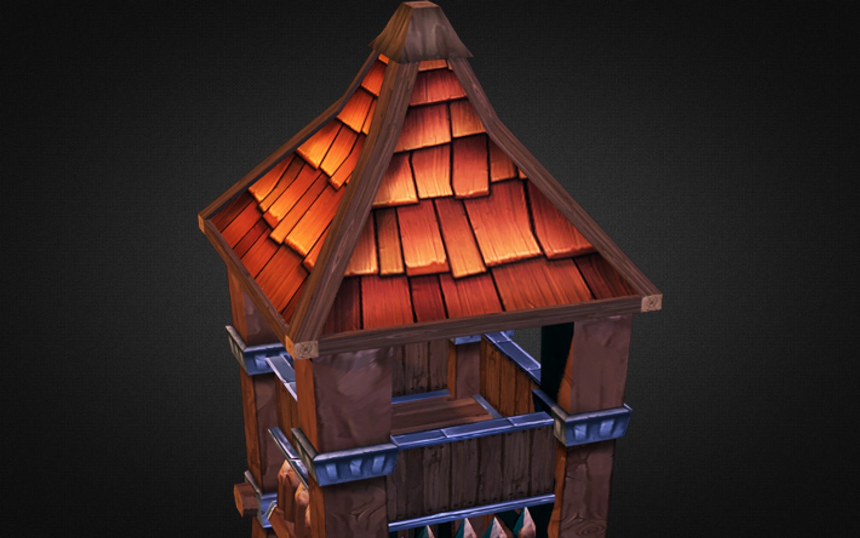 Wooden Fortress Pack Fort 3d Dwg