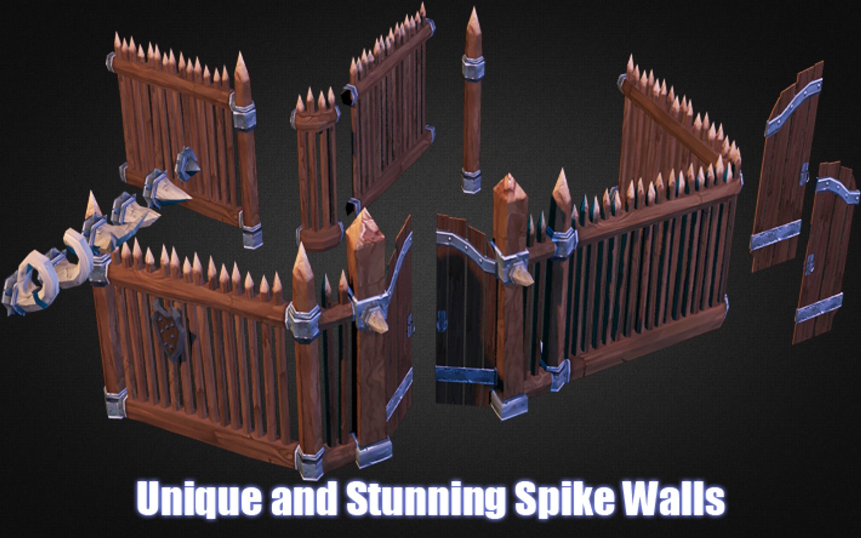 Wooden Fortress Pack Fort 3d Dwg