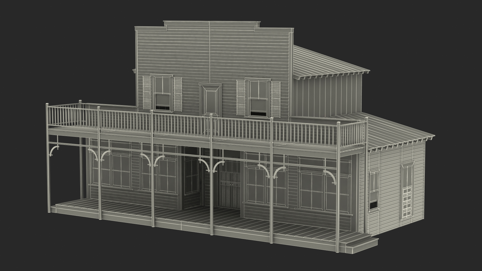 3D Old Western House - TurboSquid 2130579