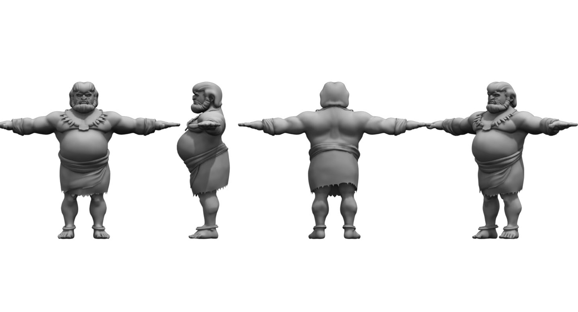 3D Wild Forest Man Cartoon Model - TurboSquid 1504313