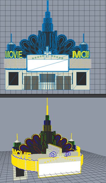 movie theater 3d model