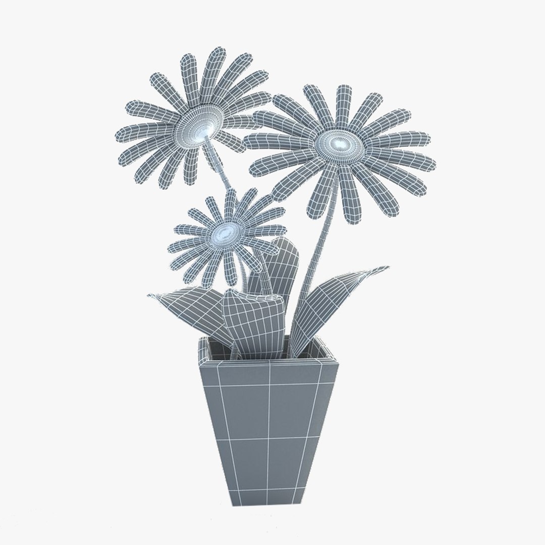 3d Model Cartoon Flower