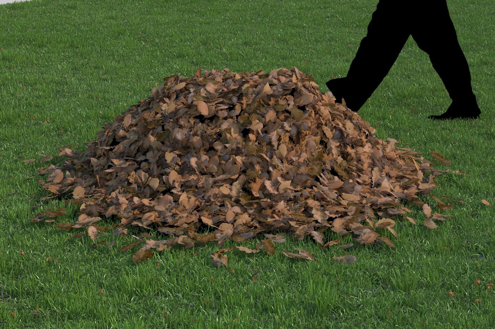 Max Piles Autumn Leaves