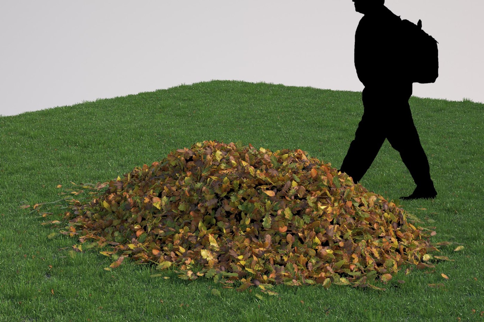 Max Piles Autumn Leaves