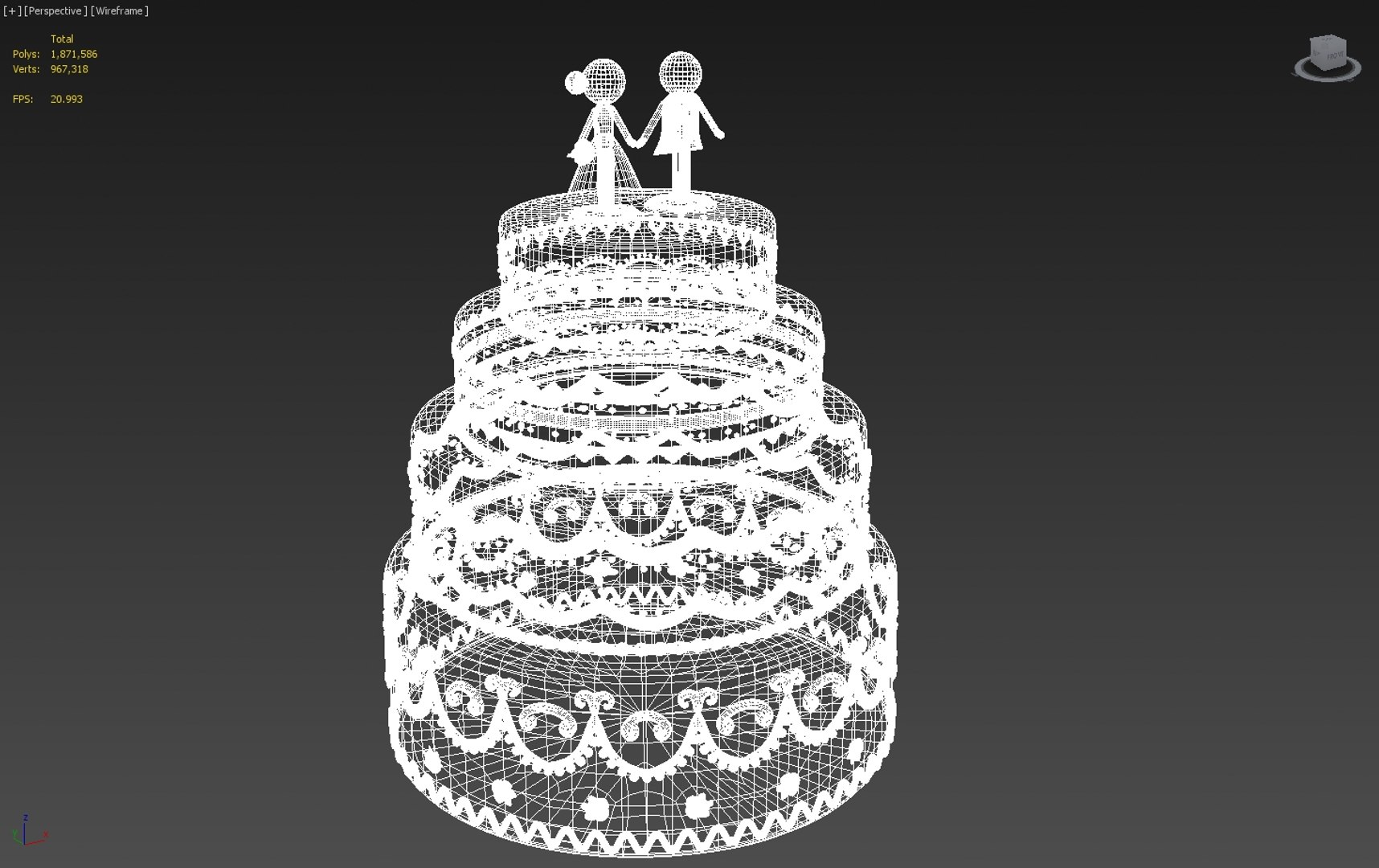 3d Model Wedding Cake