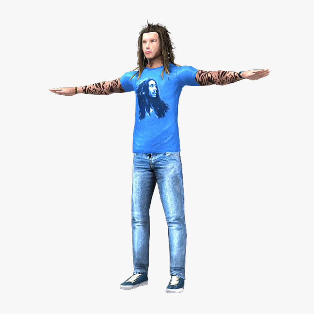 3d male character model