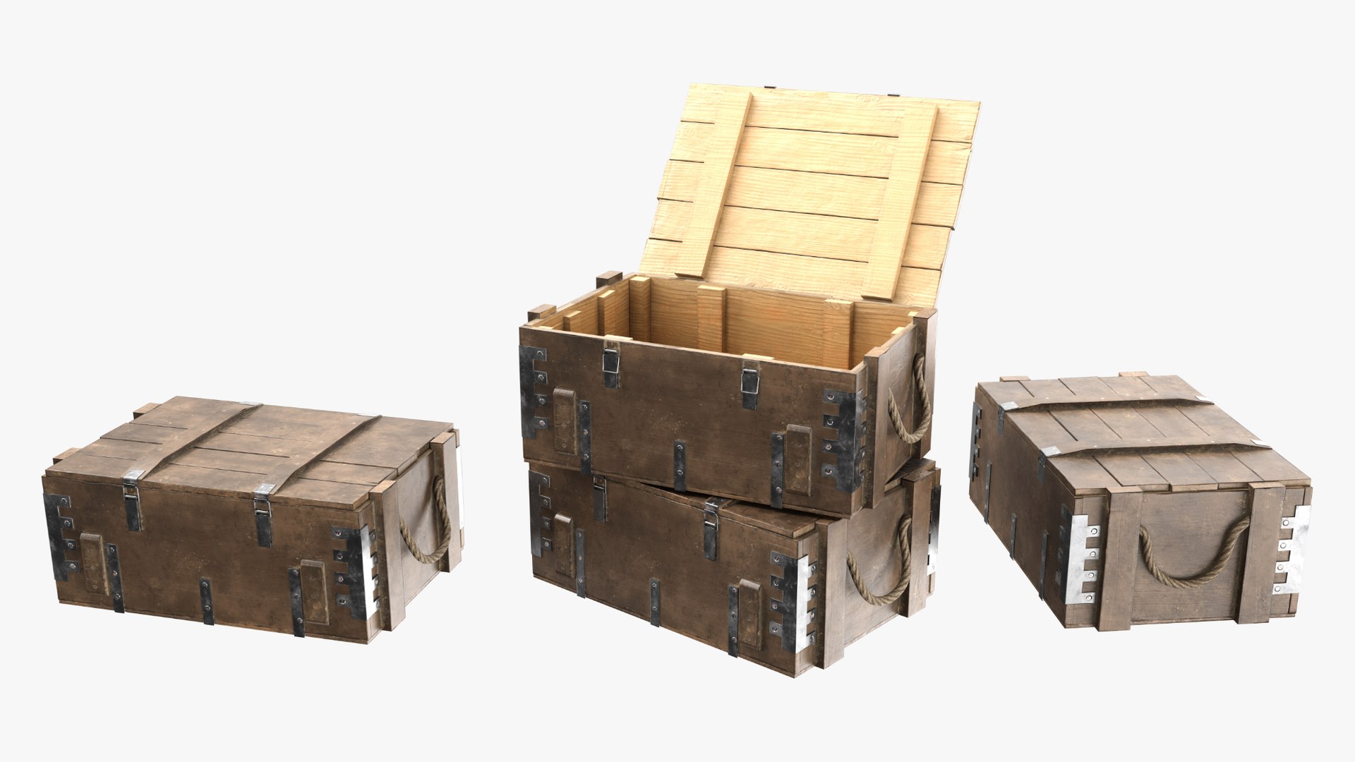 Crates And Containers 3D Model Bundle 3D Model - TurboSquid 2373221