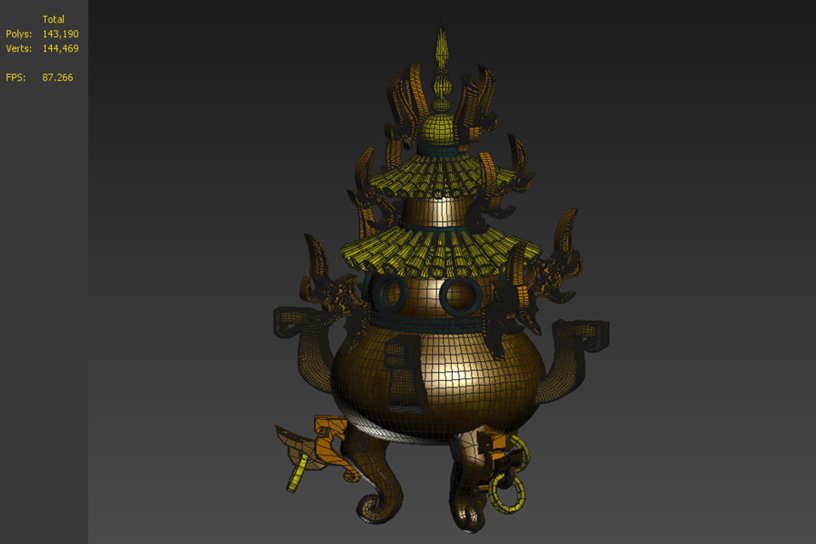 3D Bagua Copper Furnace Alchemy Model - TurboSquid 1630879