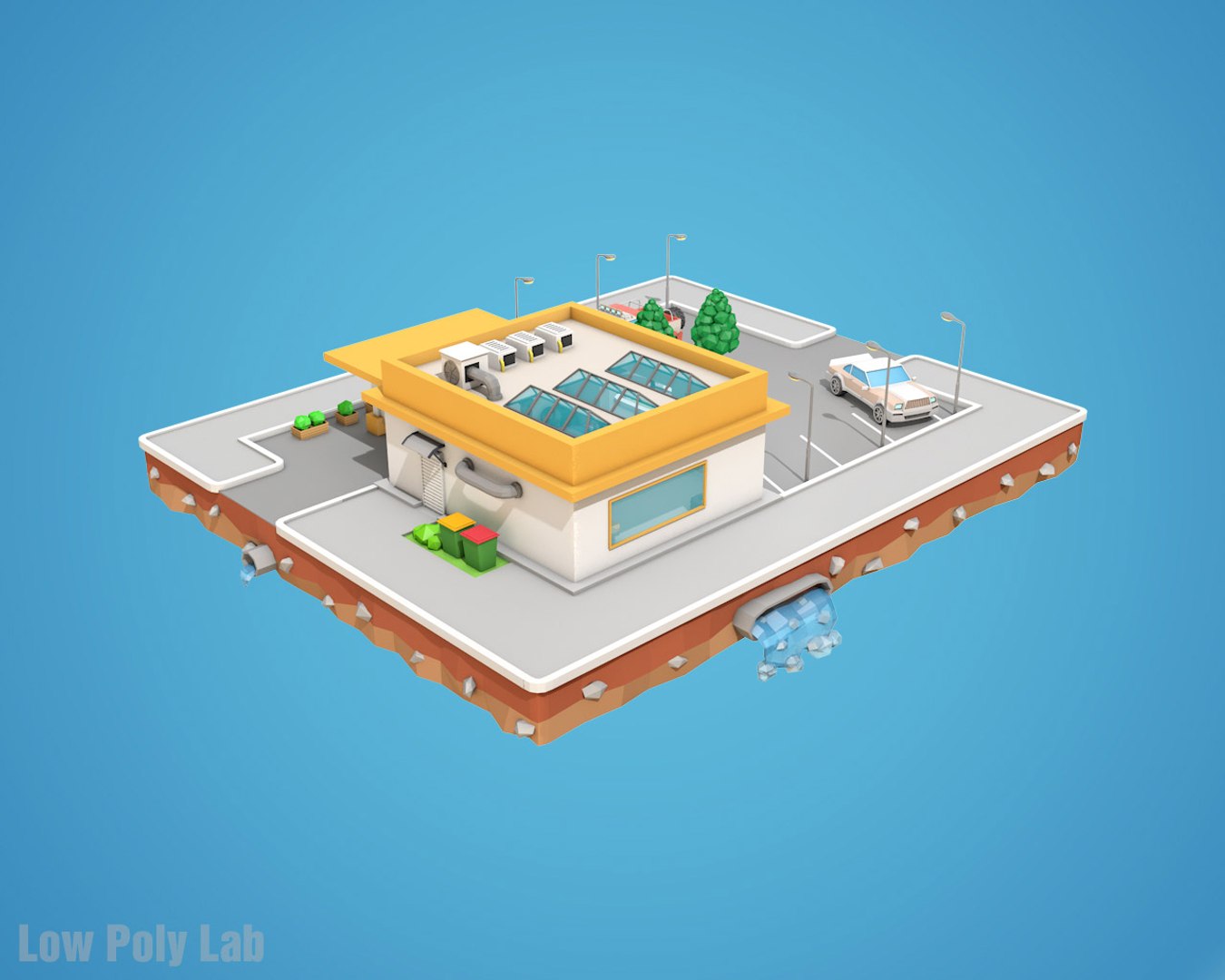 Service Building Cars Cartoon Model - TurboSquid 1168306