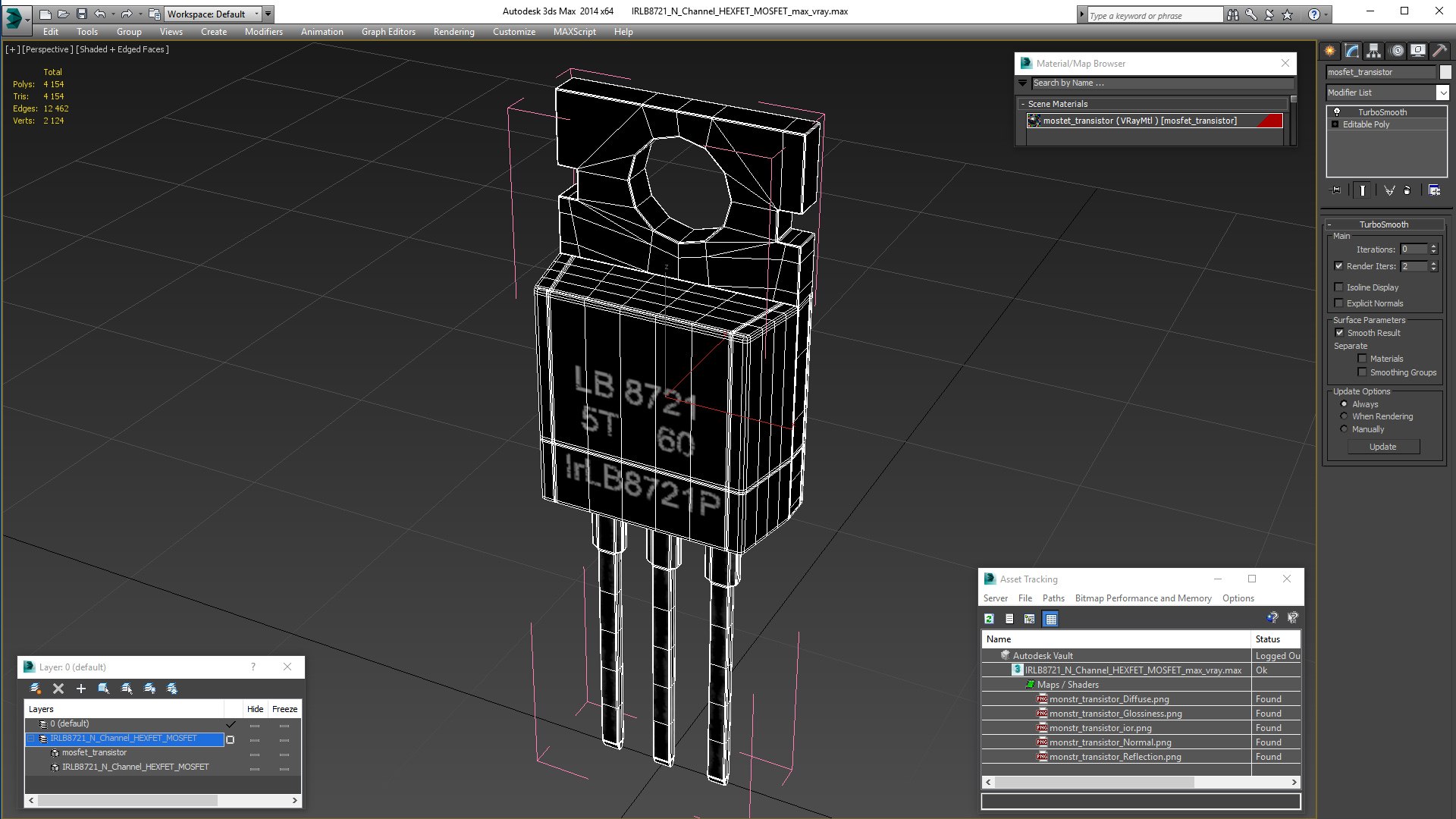 3D irlb8721 n channel hexfet model - TurboSquid 1666252