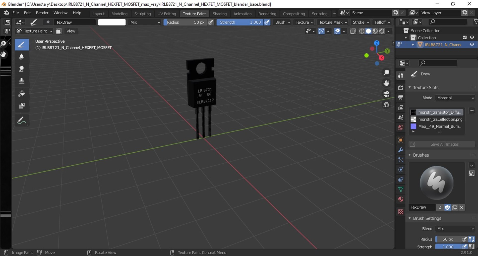 3D irlb8721 n channel hexfet model - TurboSquid 1666252