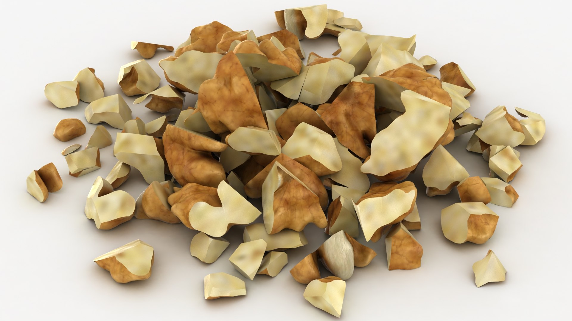 3D Realistic Broken Walnut Kernel Model - TurboSquid 1569794