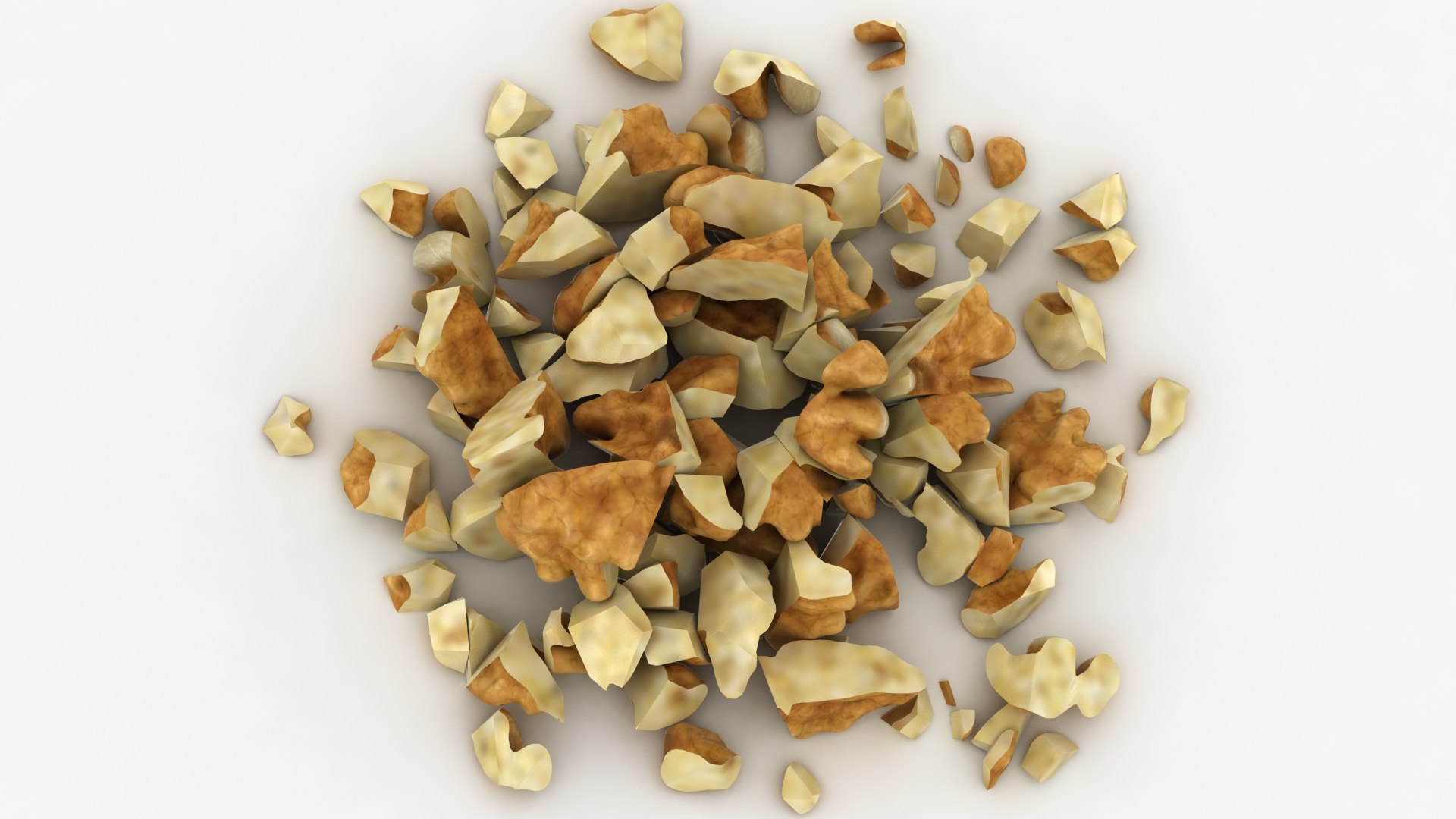 3D Realistic Broken Walnut Kernel Model - TurboSquid 1569794