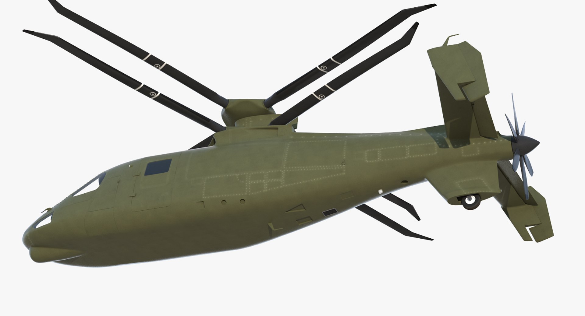 Attack compound helicopter copter 3D model - TurboSquid 1412620