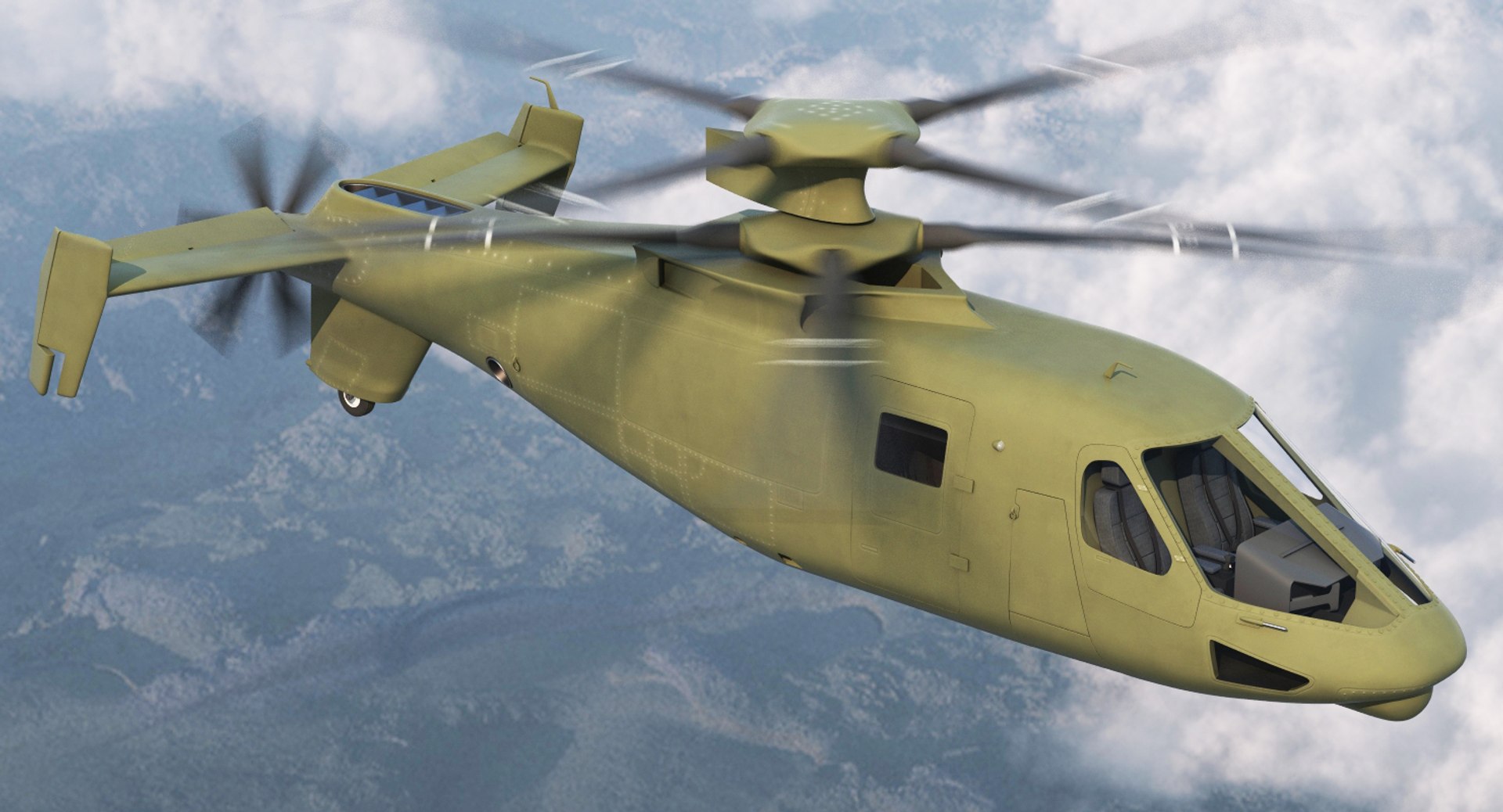 Attack Compound Helicopter Copter 3D Model - TurboSquid 1412620