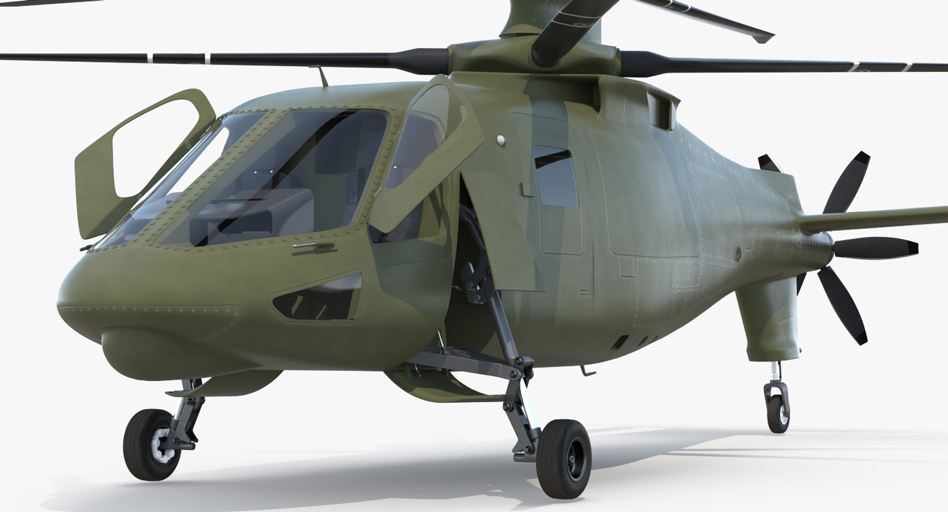 Attack compound helicopter copter 3D model - TurboSquid 1412620