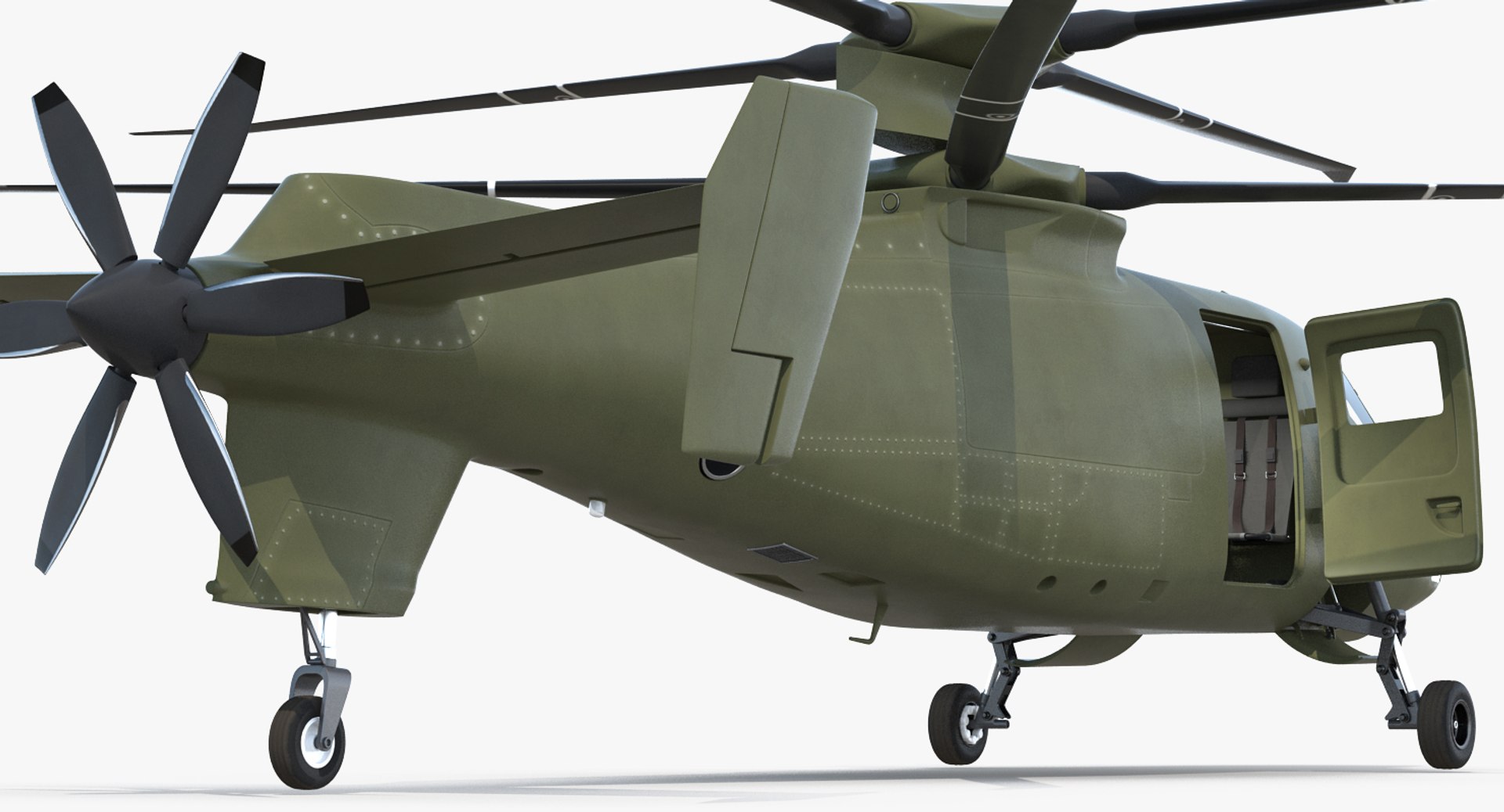 Attack compound helicopter copter 3D model - TurboSquid 1412620