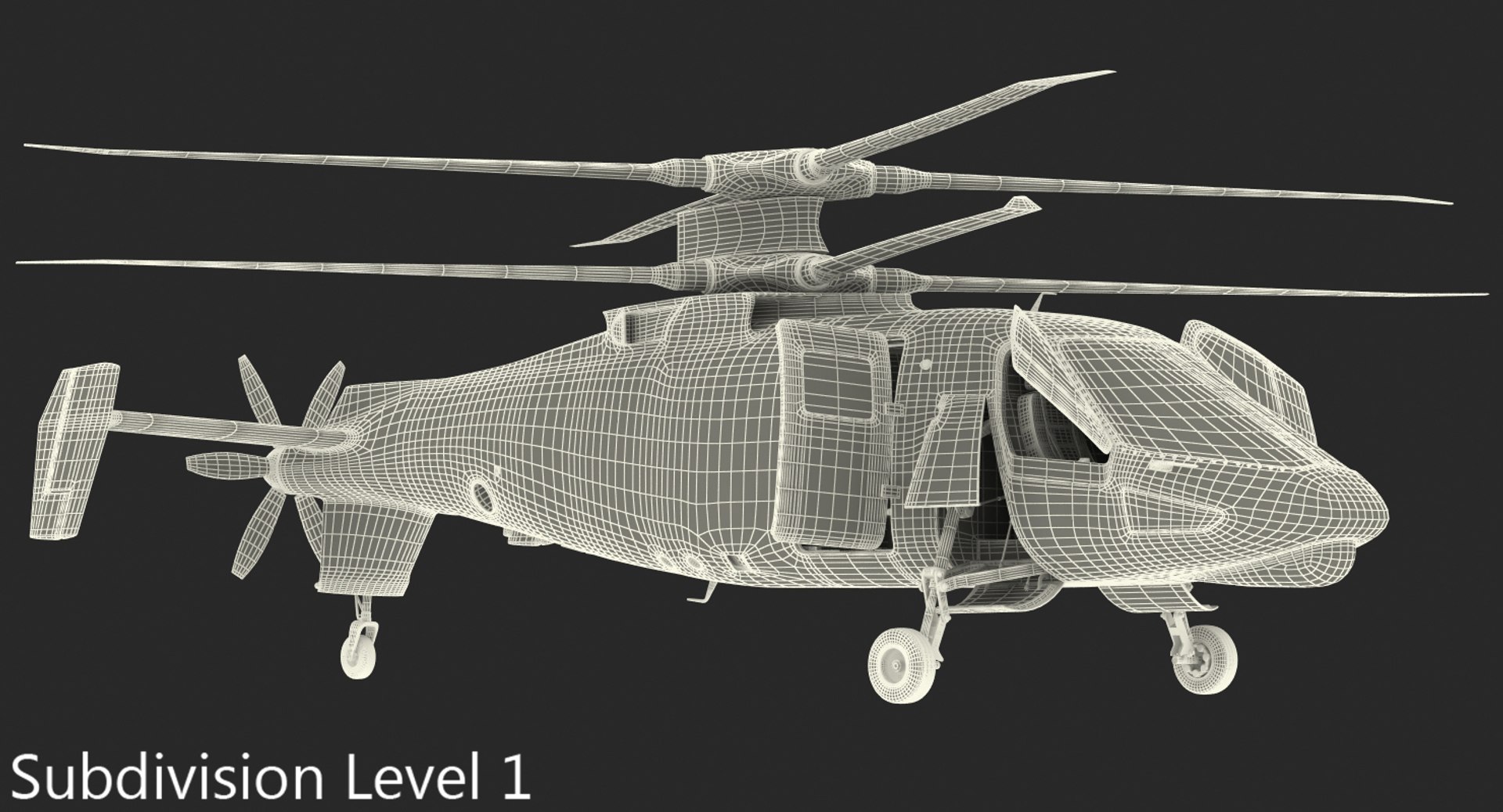Attack compound helicopter copter 3D model - TurboSquid 1412620
