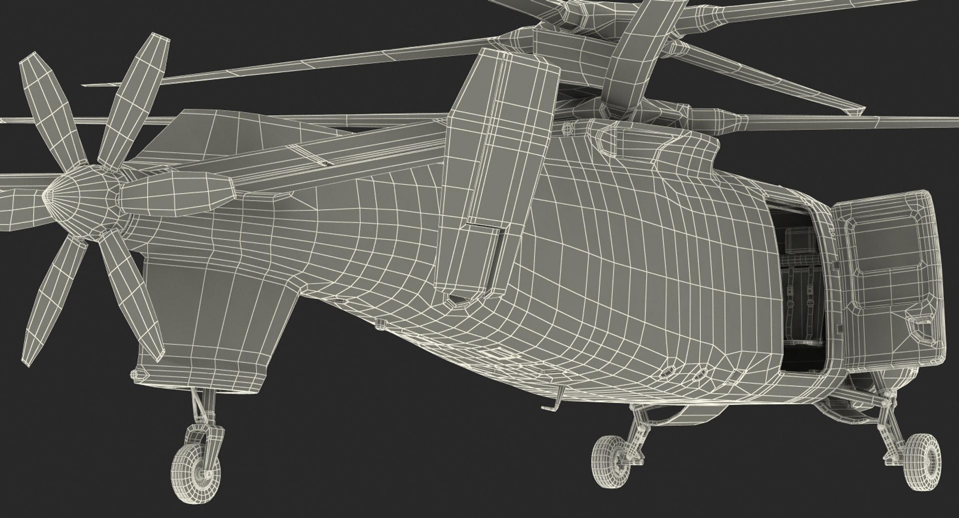 Attack compound helicopter copter 3D model - TurboSquid 1412620