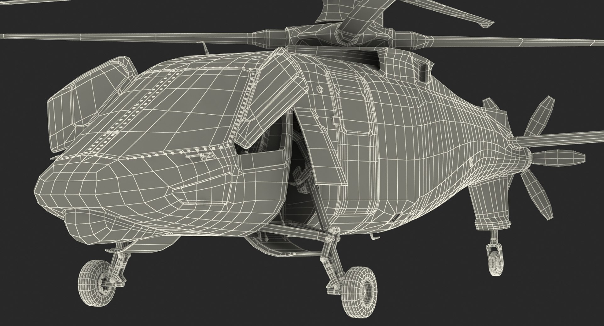 Attack compound helicopter copter 3D model - TurboSquid 1412620