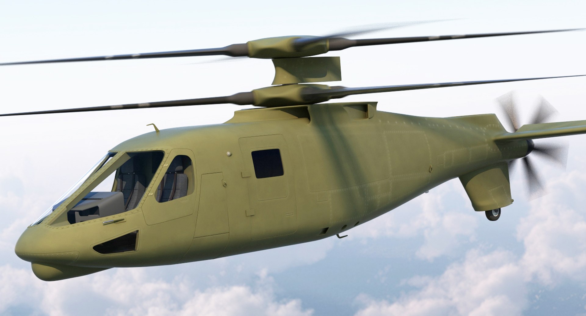 Attack Compound Helicopter Copter 3D Model - TurboSquid 1412620