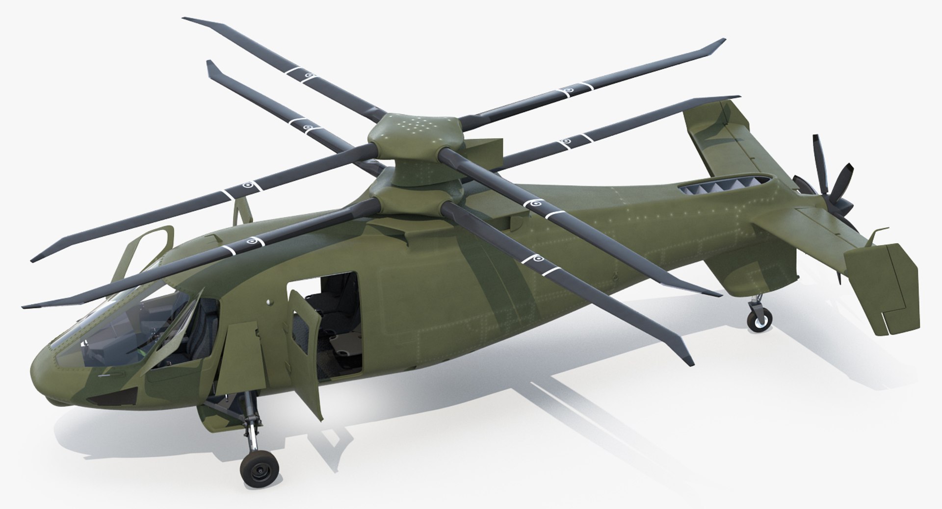 Attack Compound Helicopter Copter 3D Model - TurboSquid 1412620