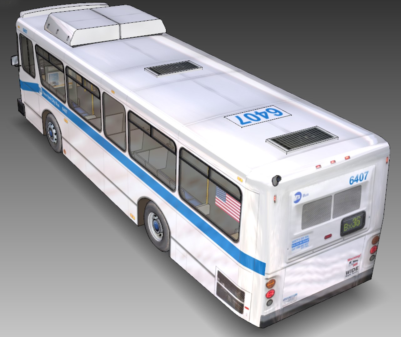 3d city bus model
