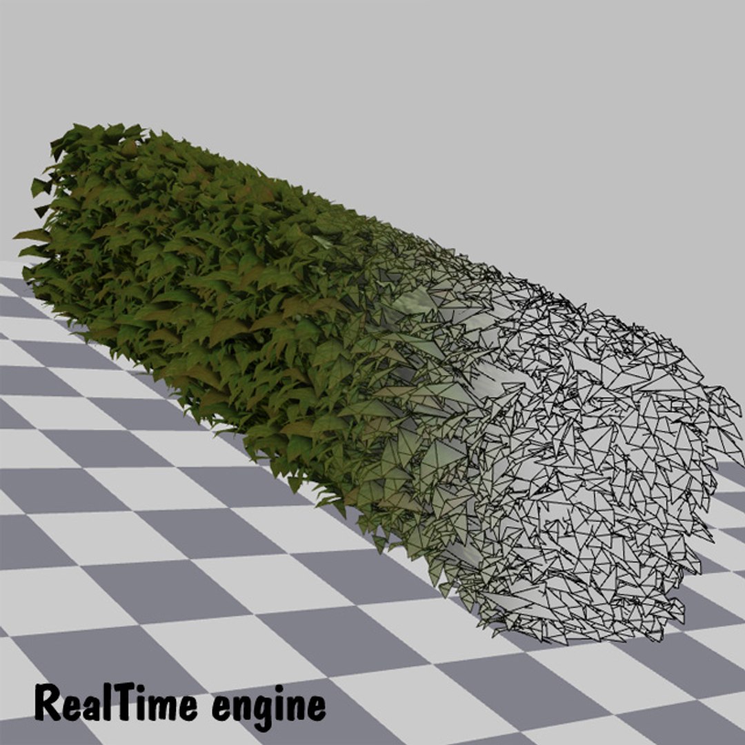 hedge architectural leafs 3d model