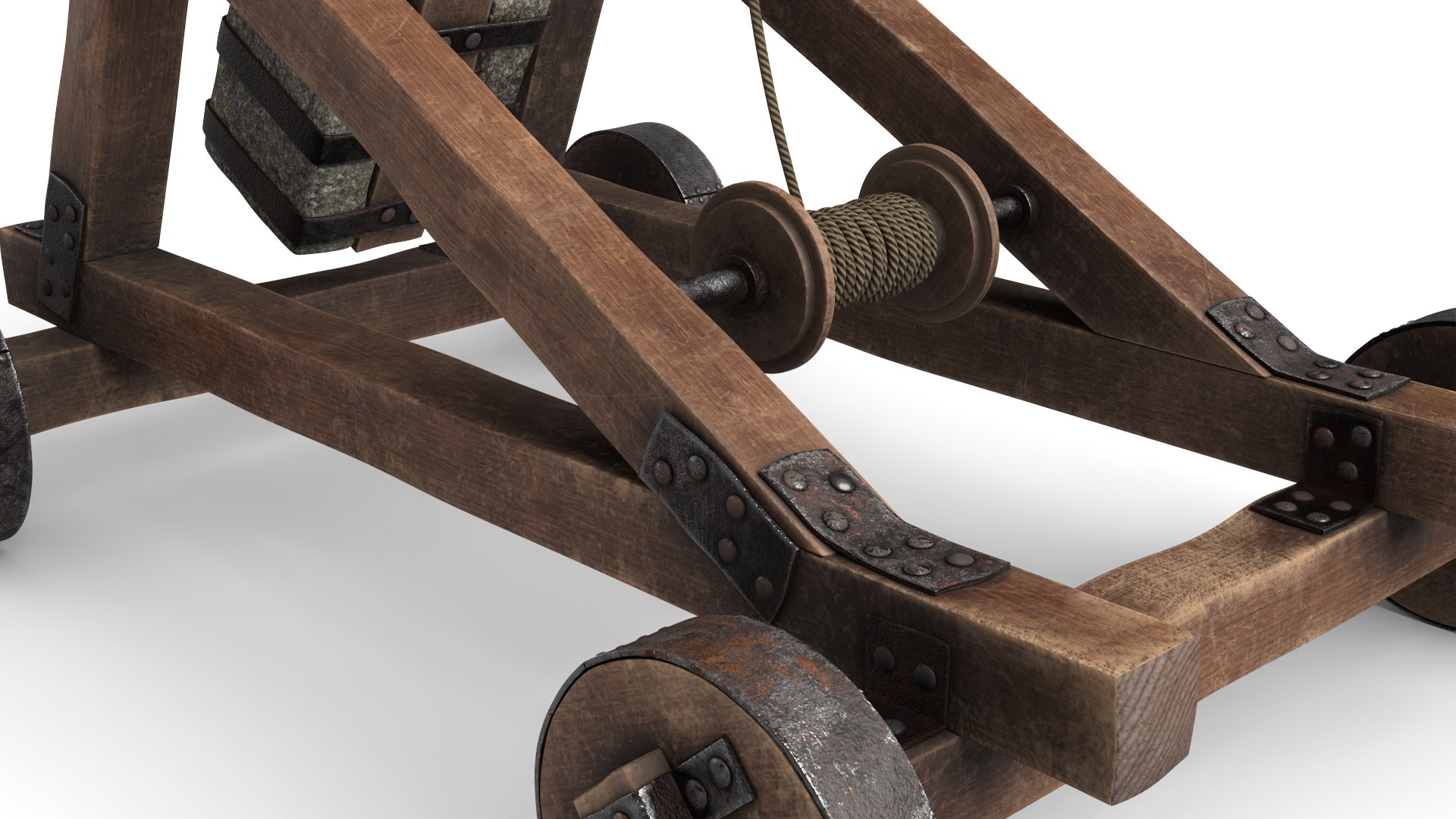 Medieval Wooden Catapult Model - TurboSquid 1793837