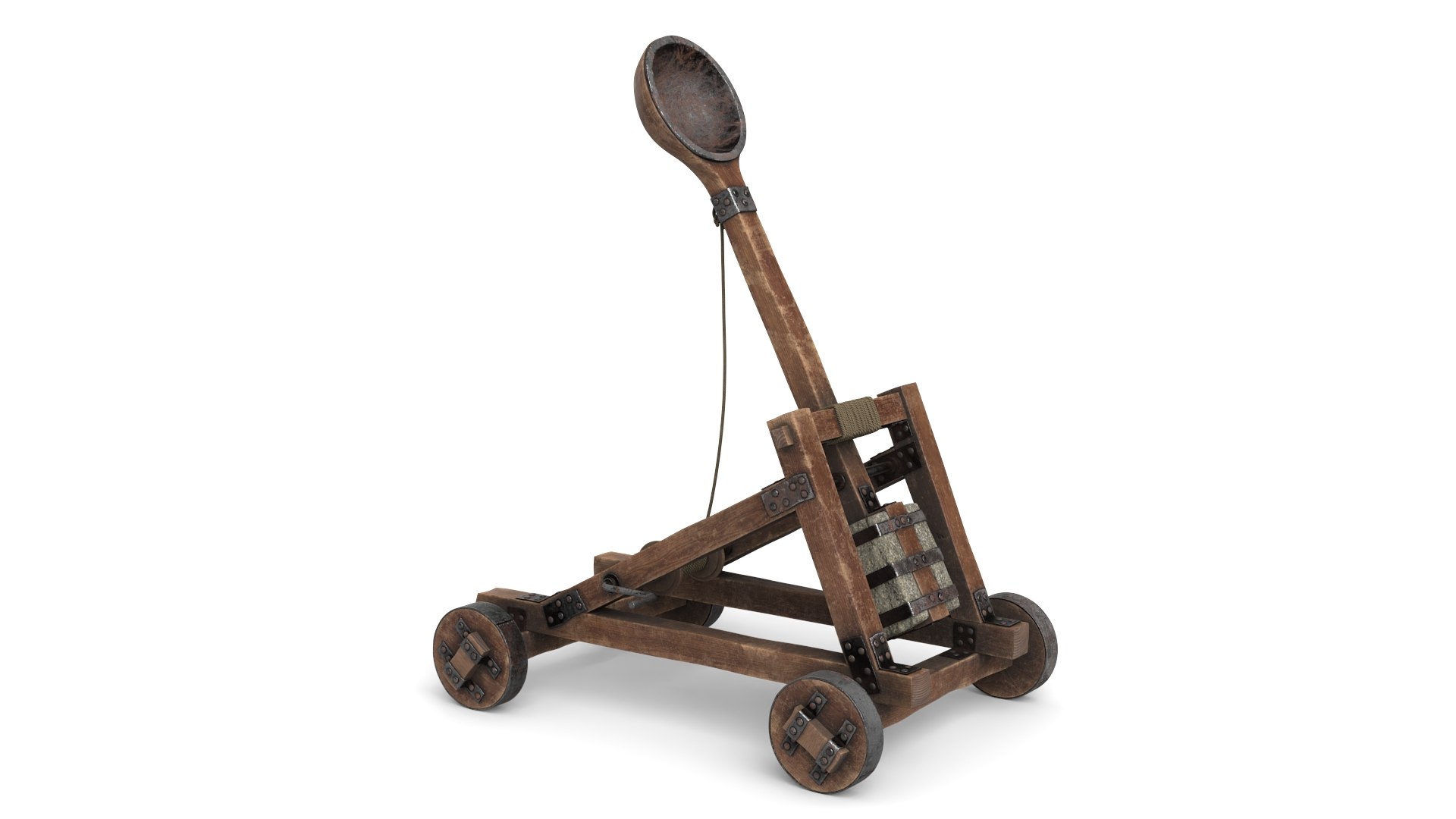 Medieval Wooden Catapult Model - TurboSquid 1793837