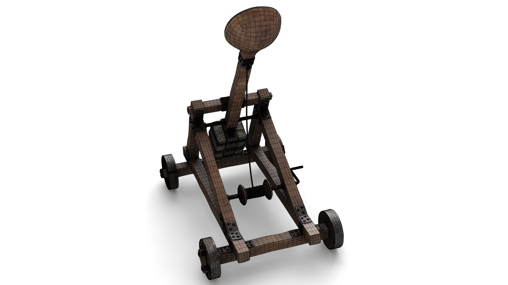 Medieval Wooden Catapult Model - TurboSquid 1793837