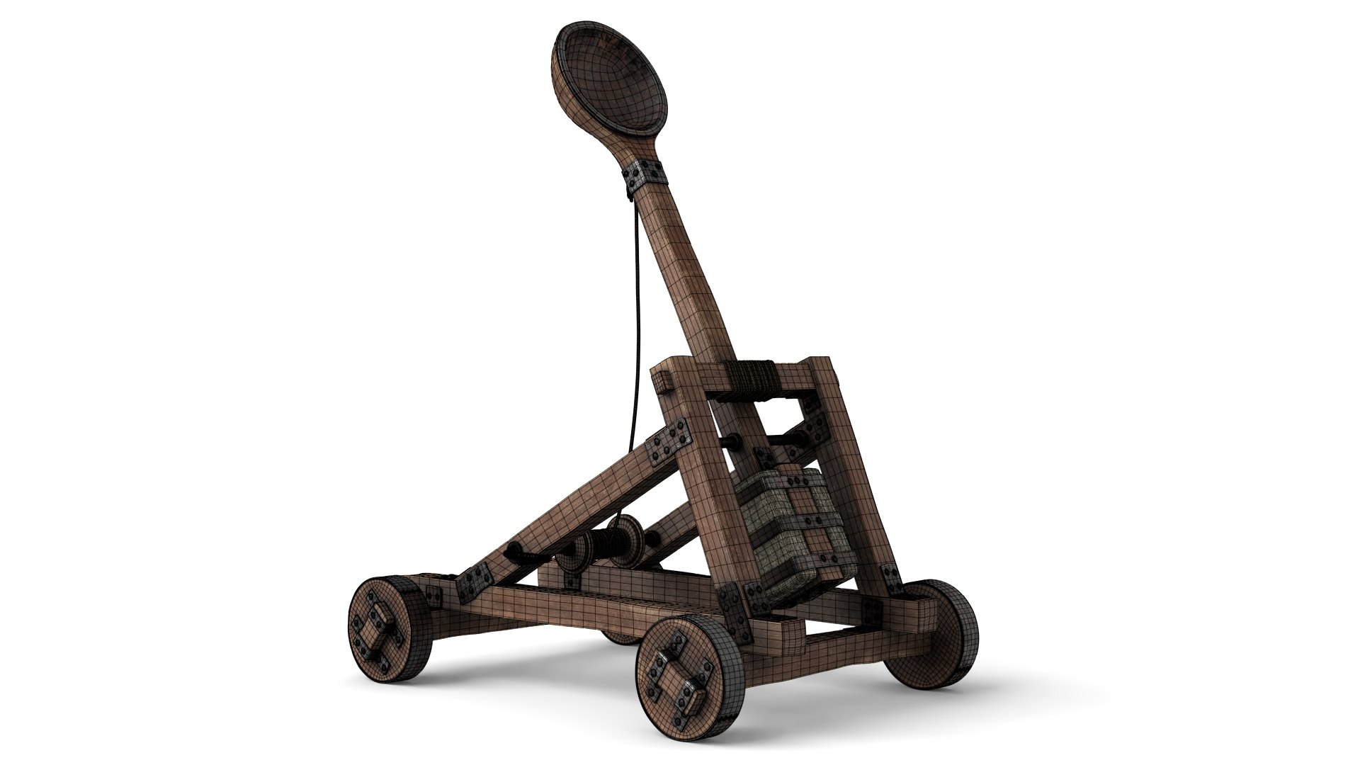 Medieval Wooden Catapult model - TurboSquid 1793837