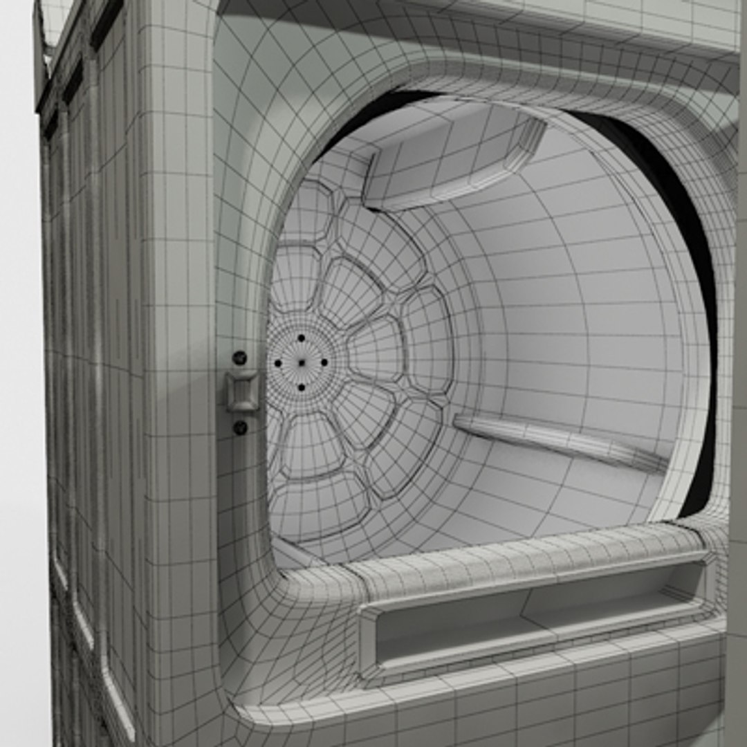 Electric Washer Dryer 3d Model
