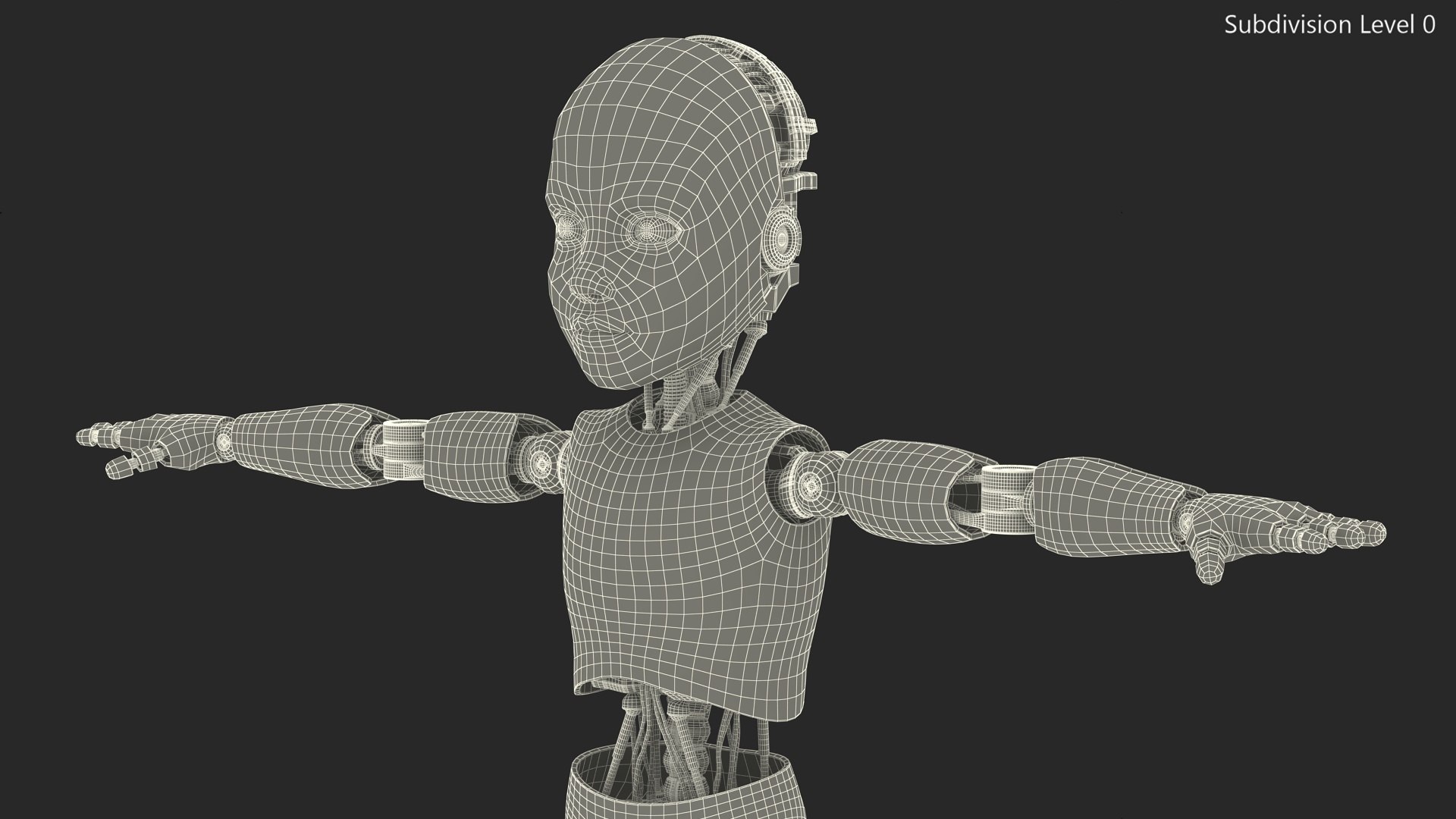 3D Humanoid Cyborg Child Rigged For Maya - TurboSquid 2421989
