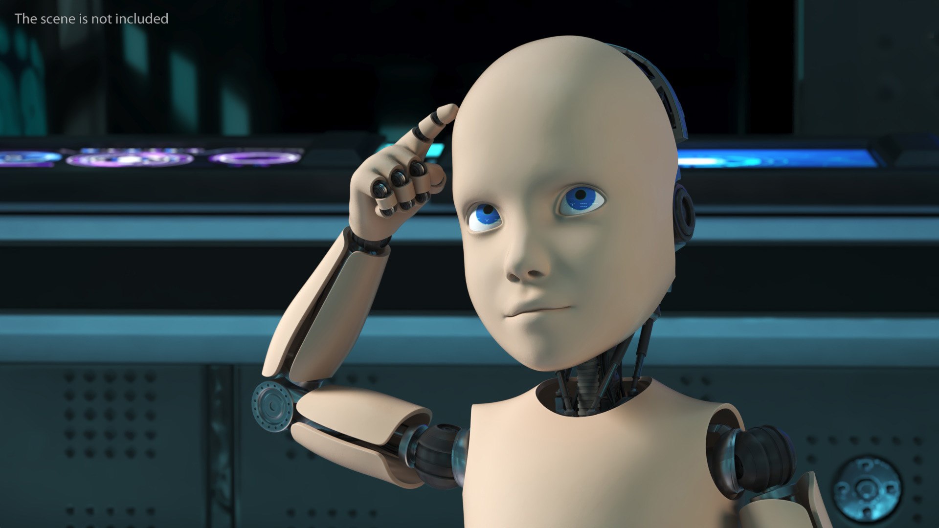 3D Humanoid Cyborg Child Rigged For Maya - TurboSquid 2421989