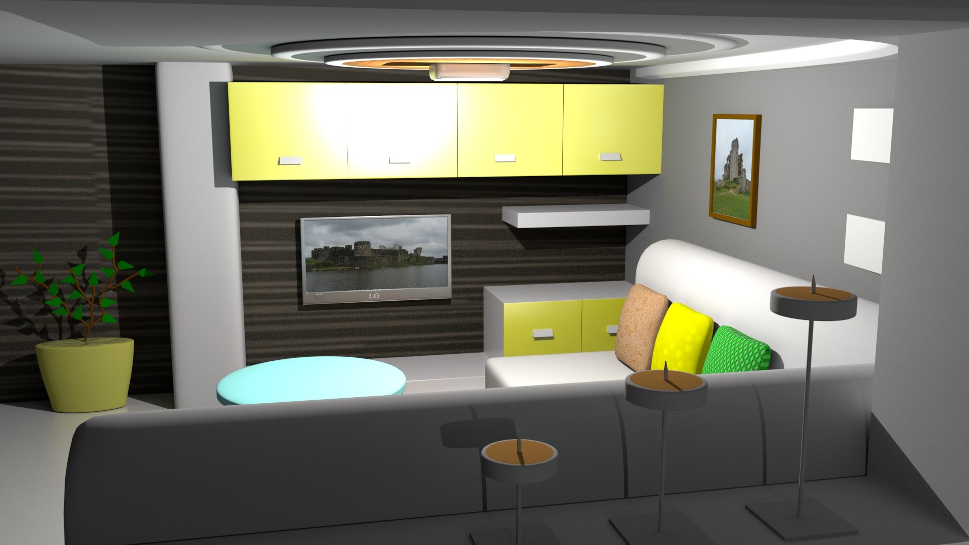 Interior Hall Render 3D - TurboSquid 1347455