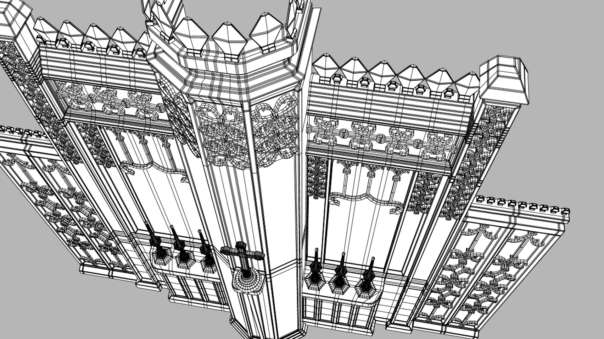 3D alter cross candles model - TurboSquid 1227375