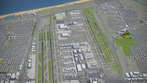 로스 앤젤레스 국제 공항-LAX 3D 모델 - TurboSquid 1484396