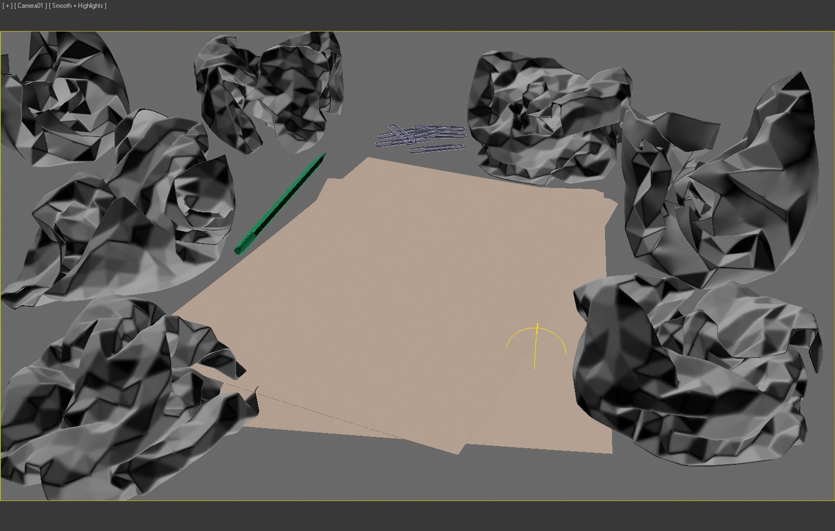 Crumpled Paper 3d Model