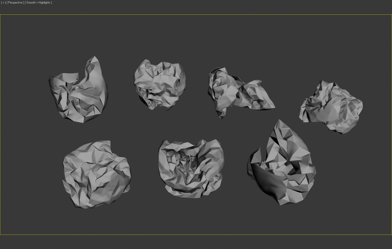 crumpled paper 3d model