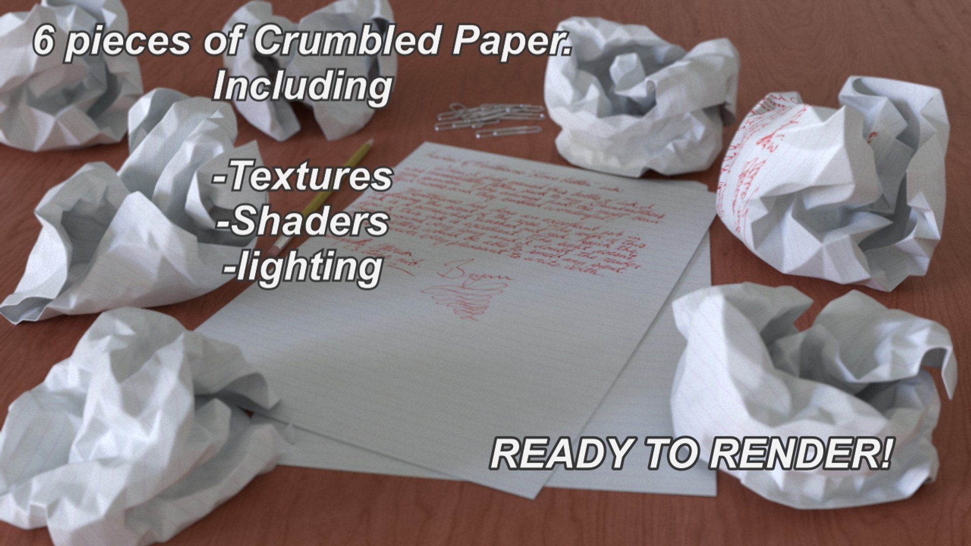 Crumpled Paper 3d Model