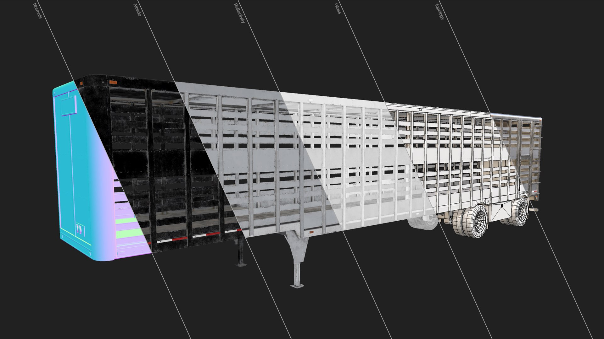 Livestock Trailer - Low Poly 3D Model - TurboSquid 2293865