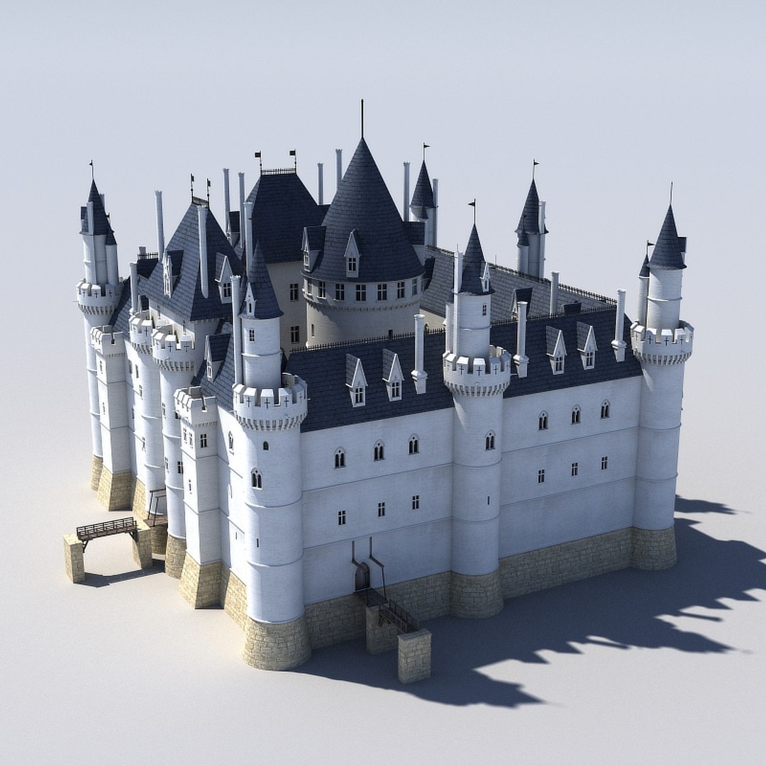Medieval Louvre 3d Model