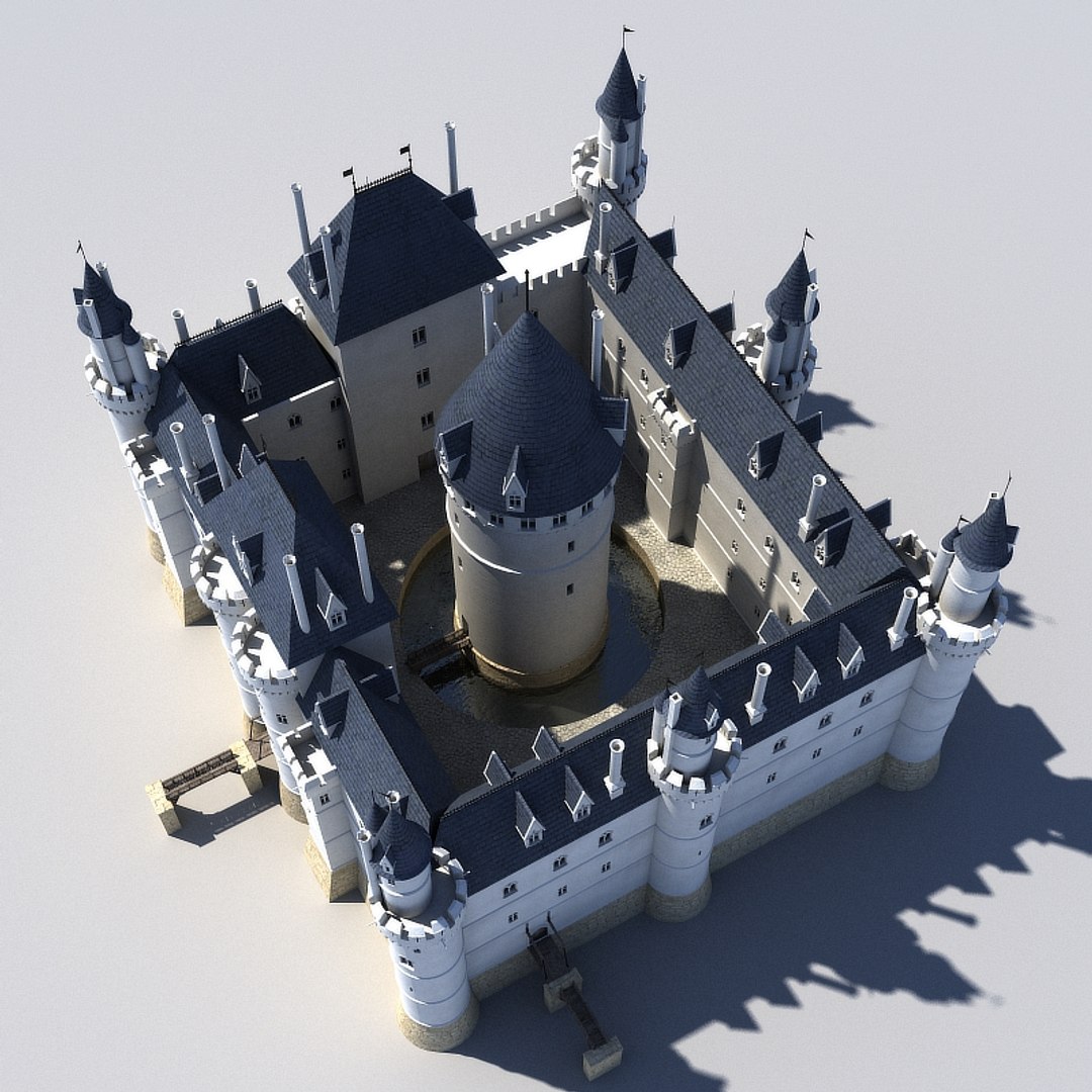 Medieval Louvre 3d Model