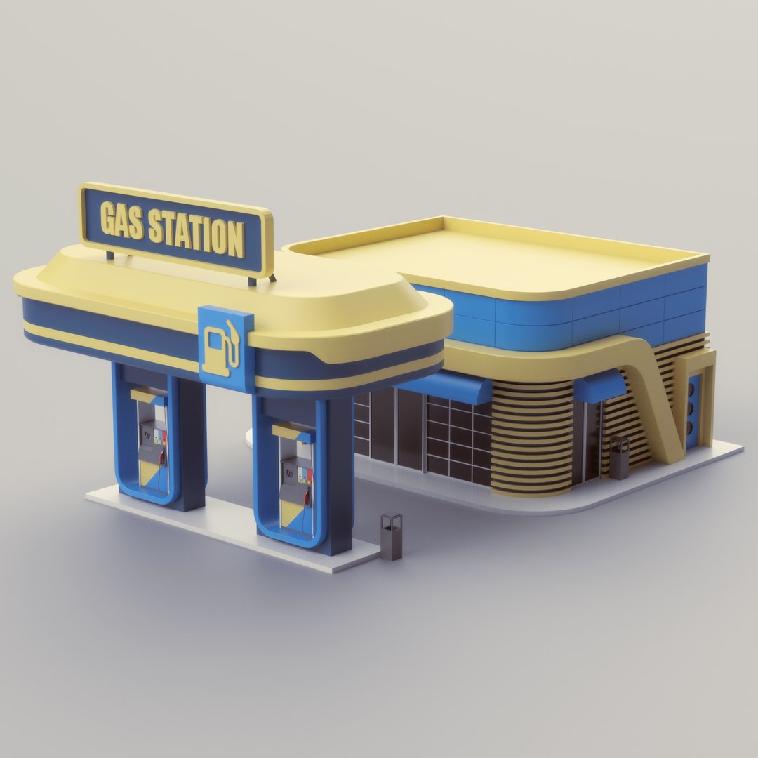 Gas Station 02 3D Model - TurboSquid 1756778